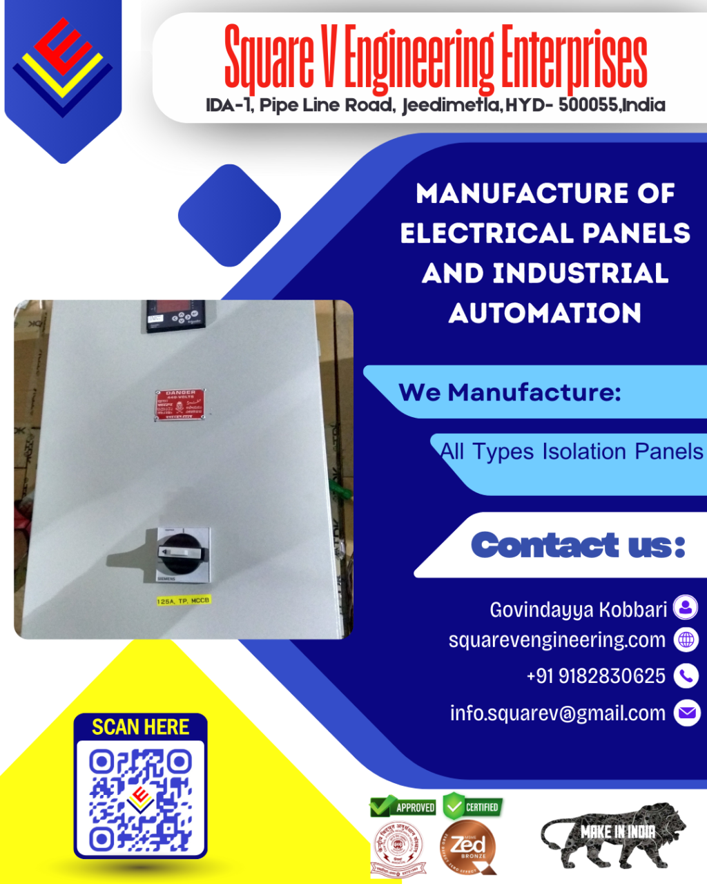 Power Distribution Boards - Square V Engineering Enterprises