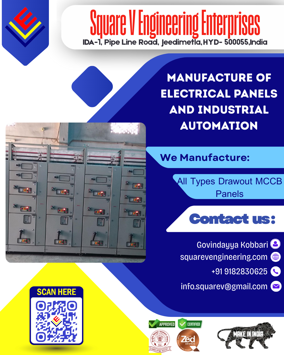 Drawout MCC Panels - Square V Engineering Enterprises