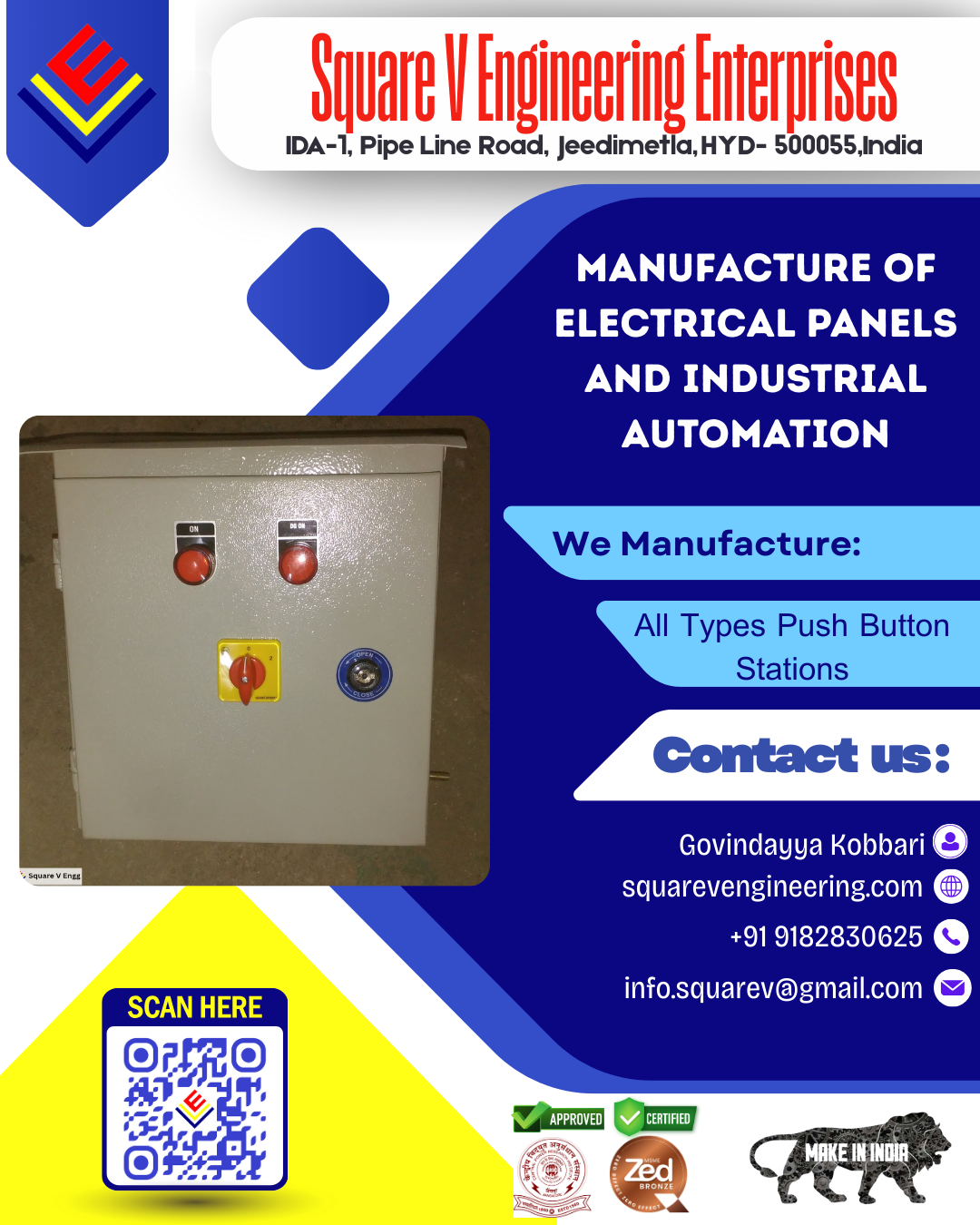 Push Button Stations - Square V Engineering Enterprises